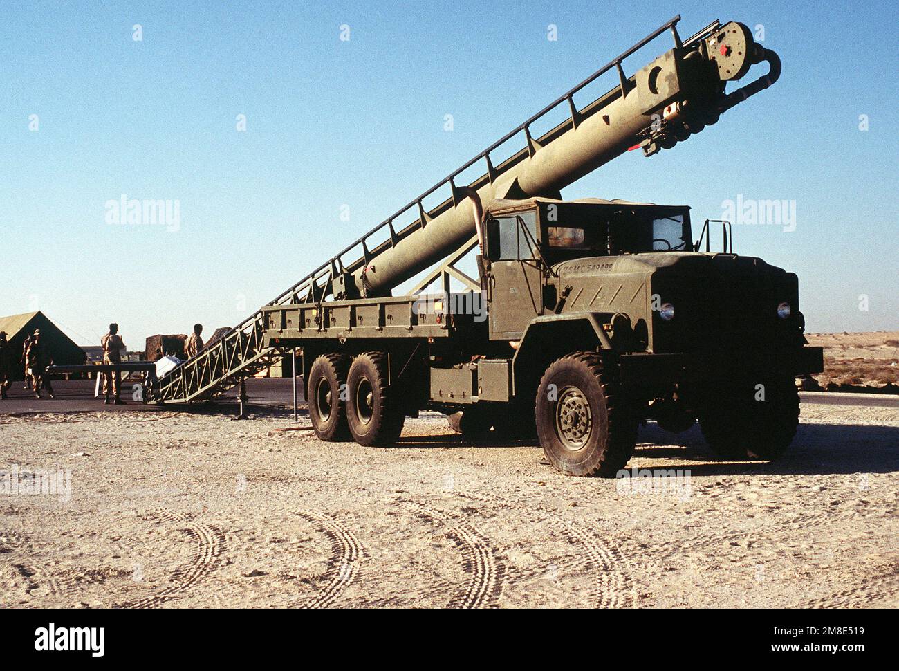 Marines of the 3rd Remotely Piloted Vehicle (RPV) Platoon stand by ...