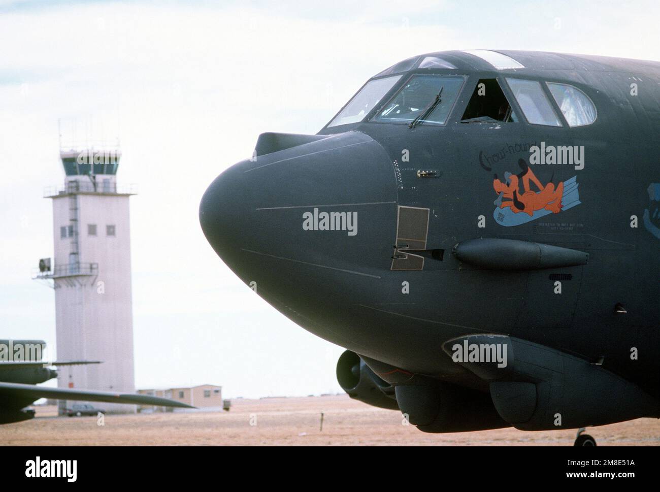 A view of the artwork painted on the nose of a B-52G Stratofortress ...