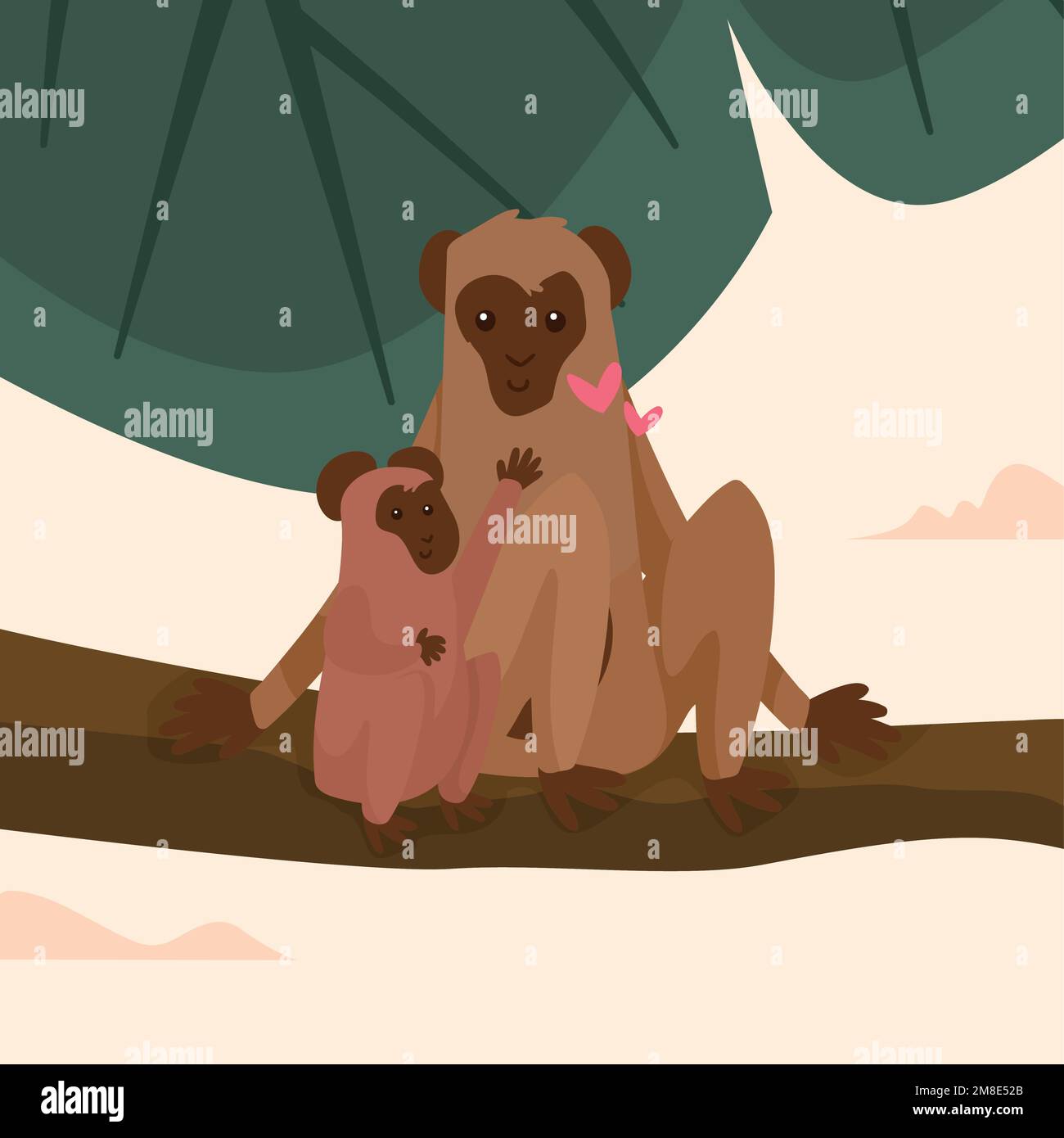 Children zoo monkeys Stock Vector Images - Alamy
