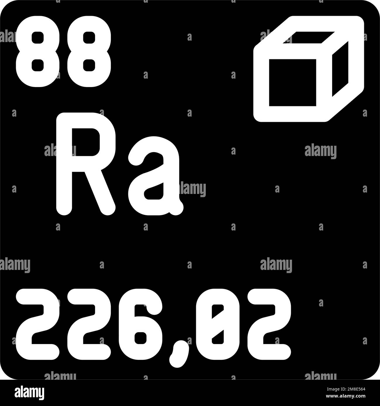 radium chemical element glyph icon vector illustration Stock Vector ...