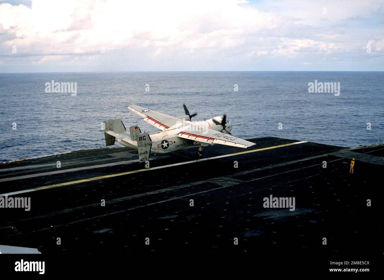A Fleet Logistic Support Squadron 50 (VRC-50) C-2A Greyhound aircraft ...