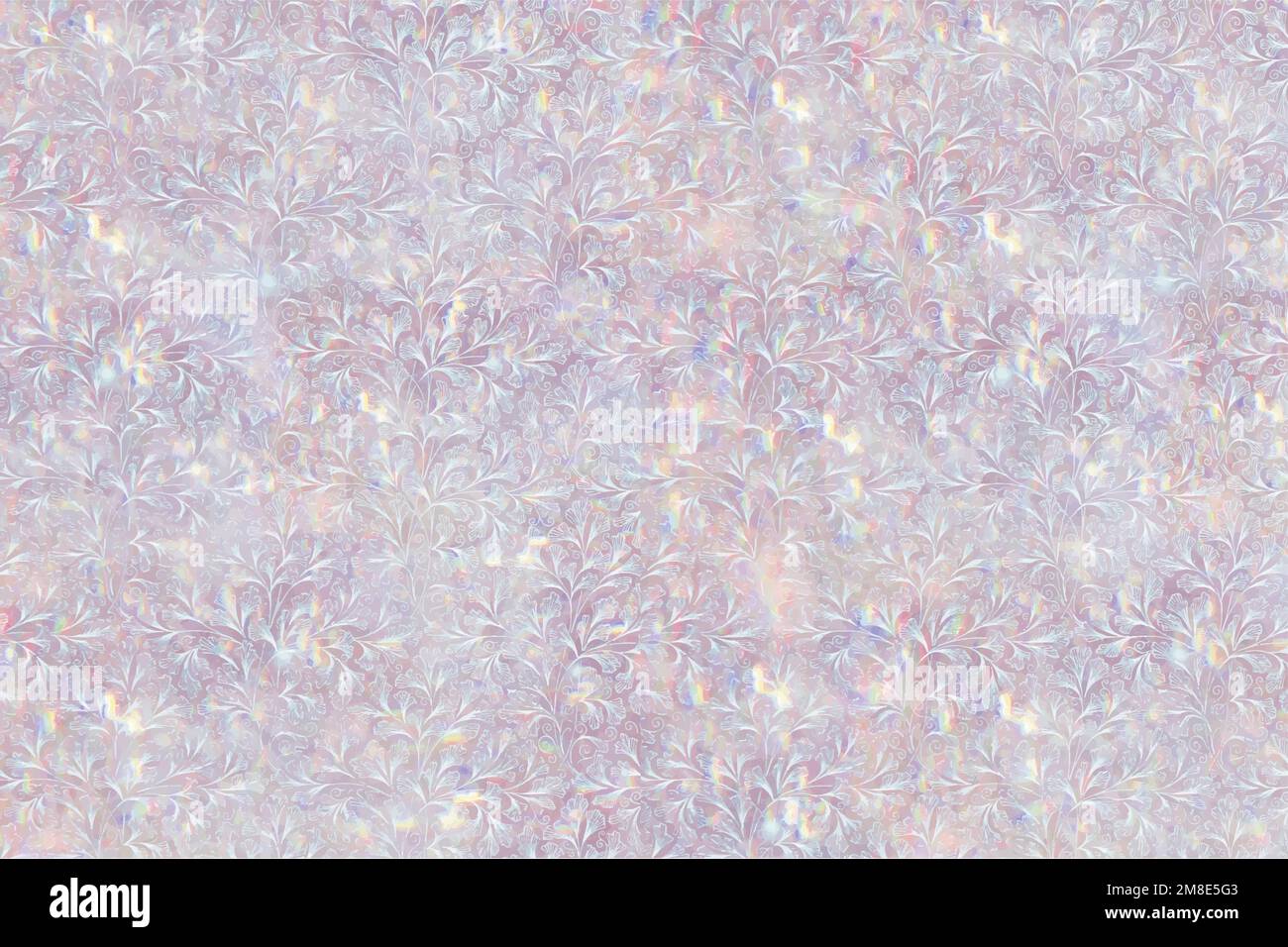 Vintage floral holographic vector pattern remix from artwork by William ...
