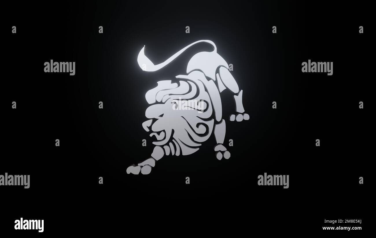 Leo. Zodiac sign. Horoscope. Space flight through the constellation ...