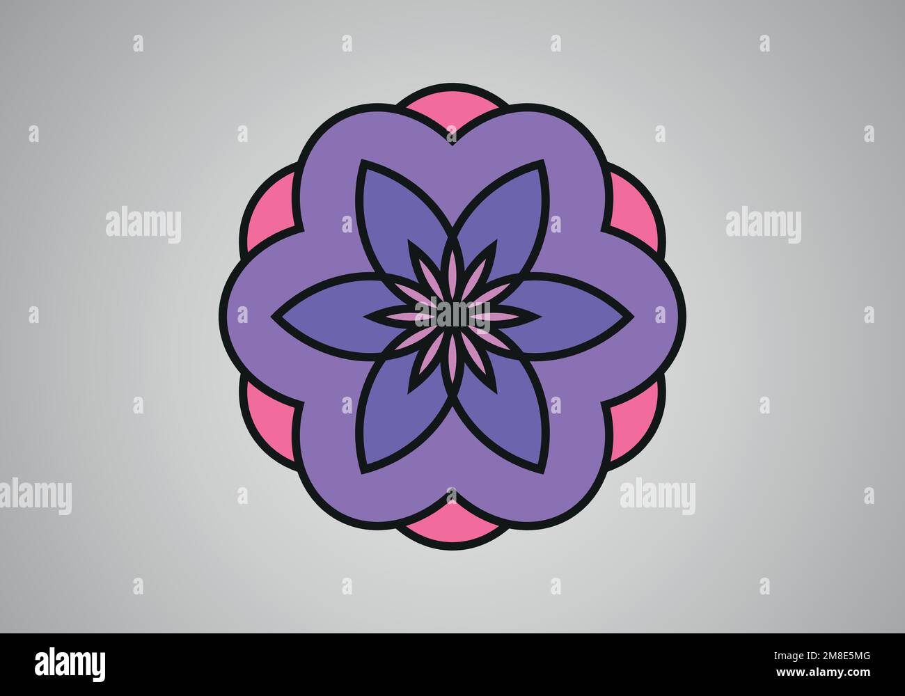 70s Retro floral shape. 60s and 70s Retro style and Aesthetic Stock ...