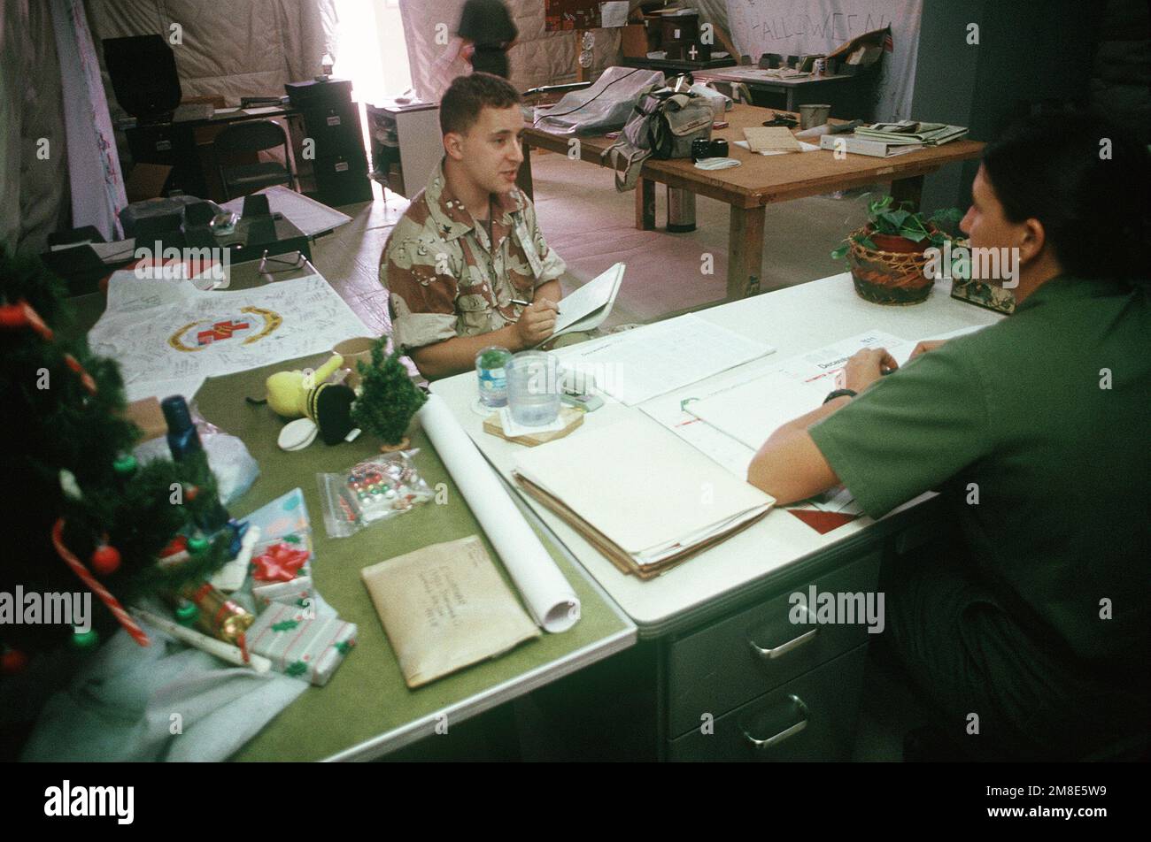 Journalist 3rd Class Jeff Perron interviews LT. Susan Globokar, the ...