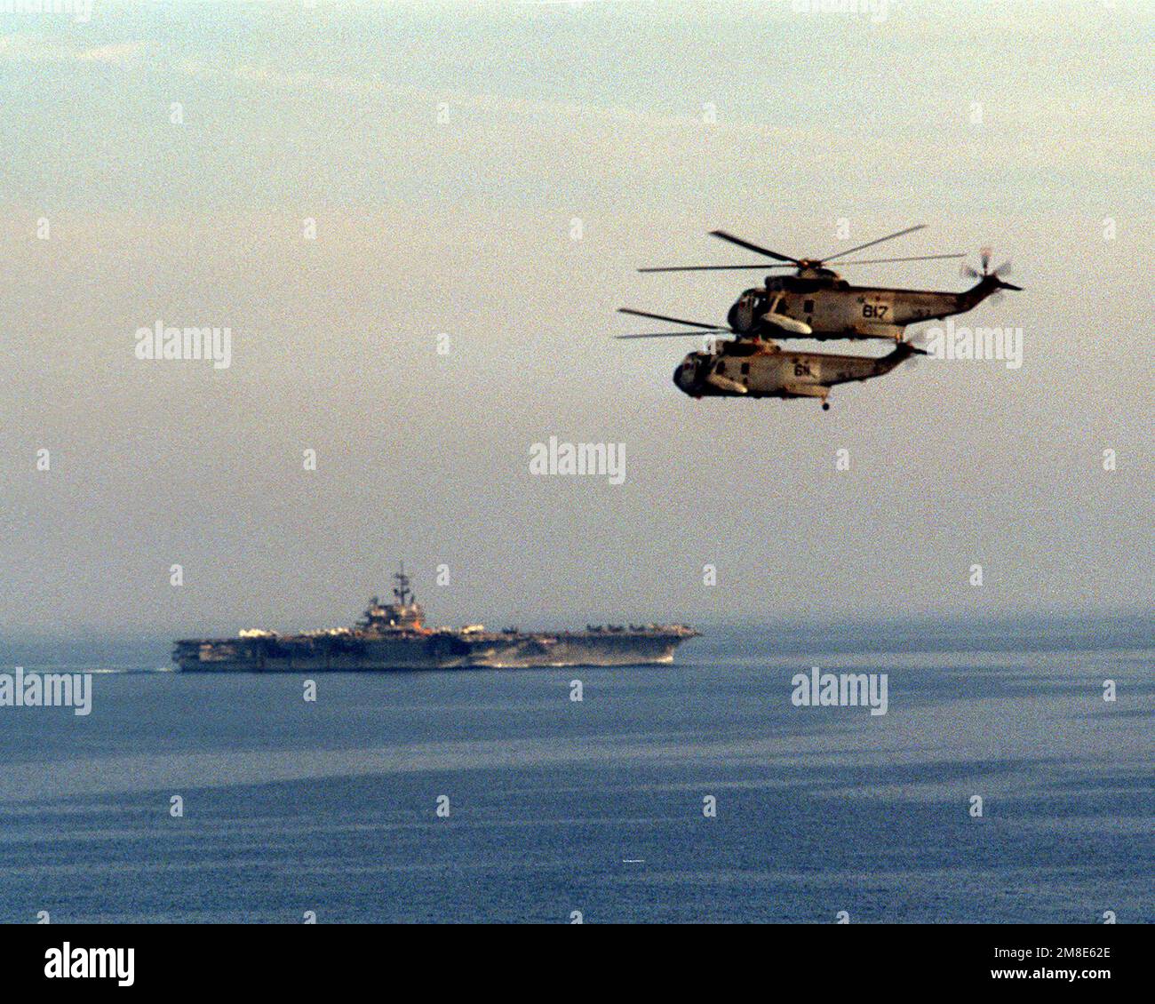 Two Helicopter Anti-submarine Squadron 3 (HS-3) SH-3H Sea King ...