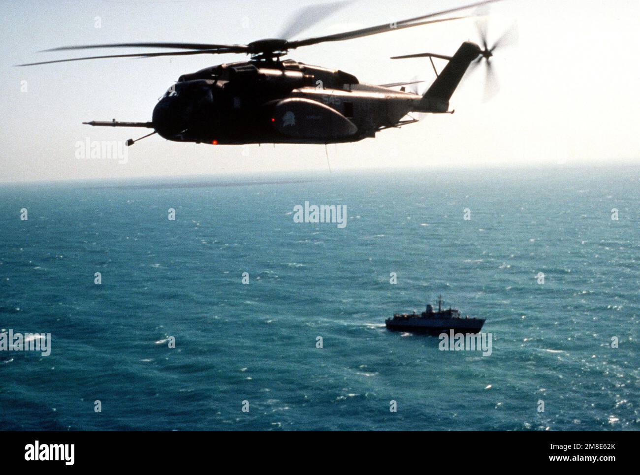 A Helicopter Mine Countermeasures Squadron 14 (HM-14) MH-53E Sea Dragon ...