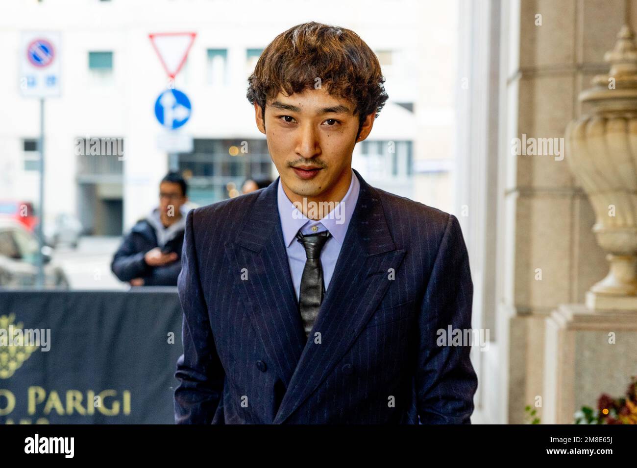 Milano, Italy. 13th Jan, 2023. Shuhei Uesugi is seen during the Milan ...