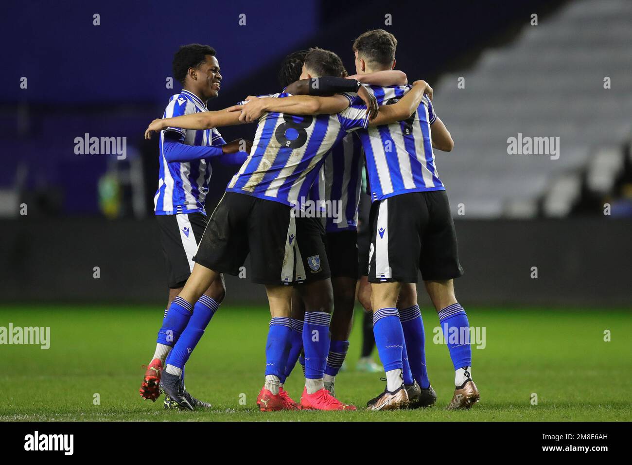 The Sheffield Wednesday Under 18’s squad celebrate the victory after the FA Youth Cup U18’s ...