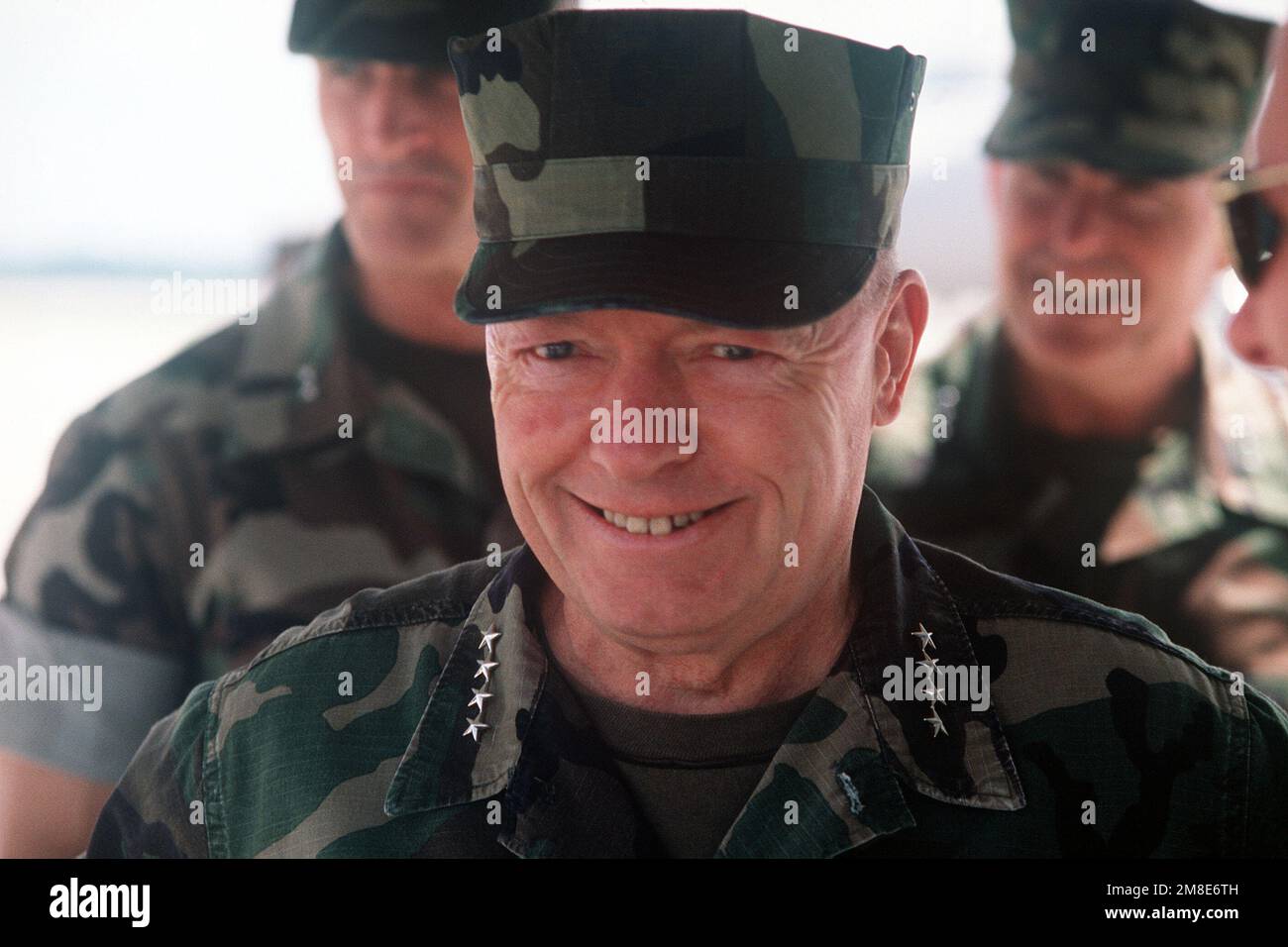 General Alfred M. Gray, Commandant of the Marine Corps, smiles during a ...