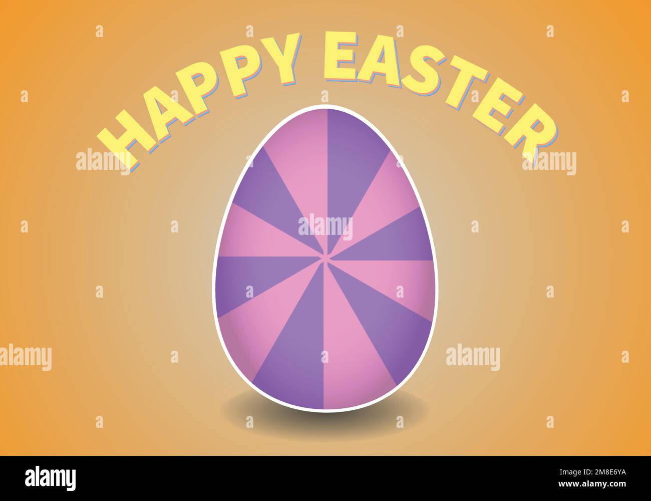 Happy Easter background with decorative Easter egg. Vector colorful ornamental egg on a isolated ...