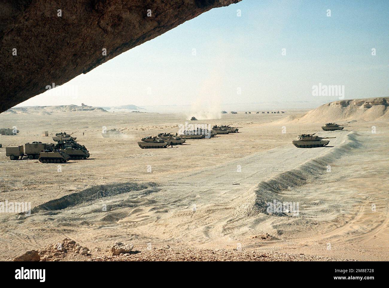 M-1A1 Abrams main battle tanks of Co. A, 3rd Bn., 32nd Armored Regt ...