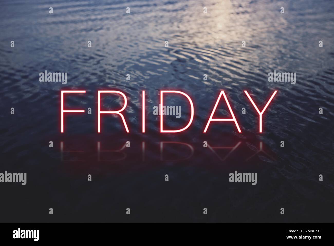 Friday red neon word vector typography Stock Vector Image & Art - Alamy