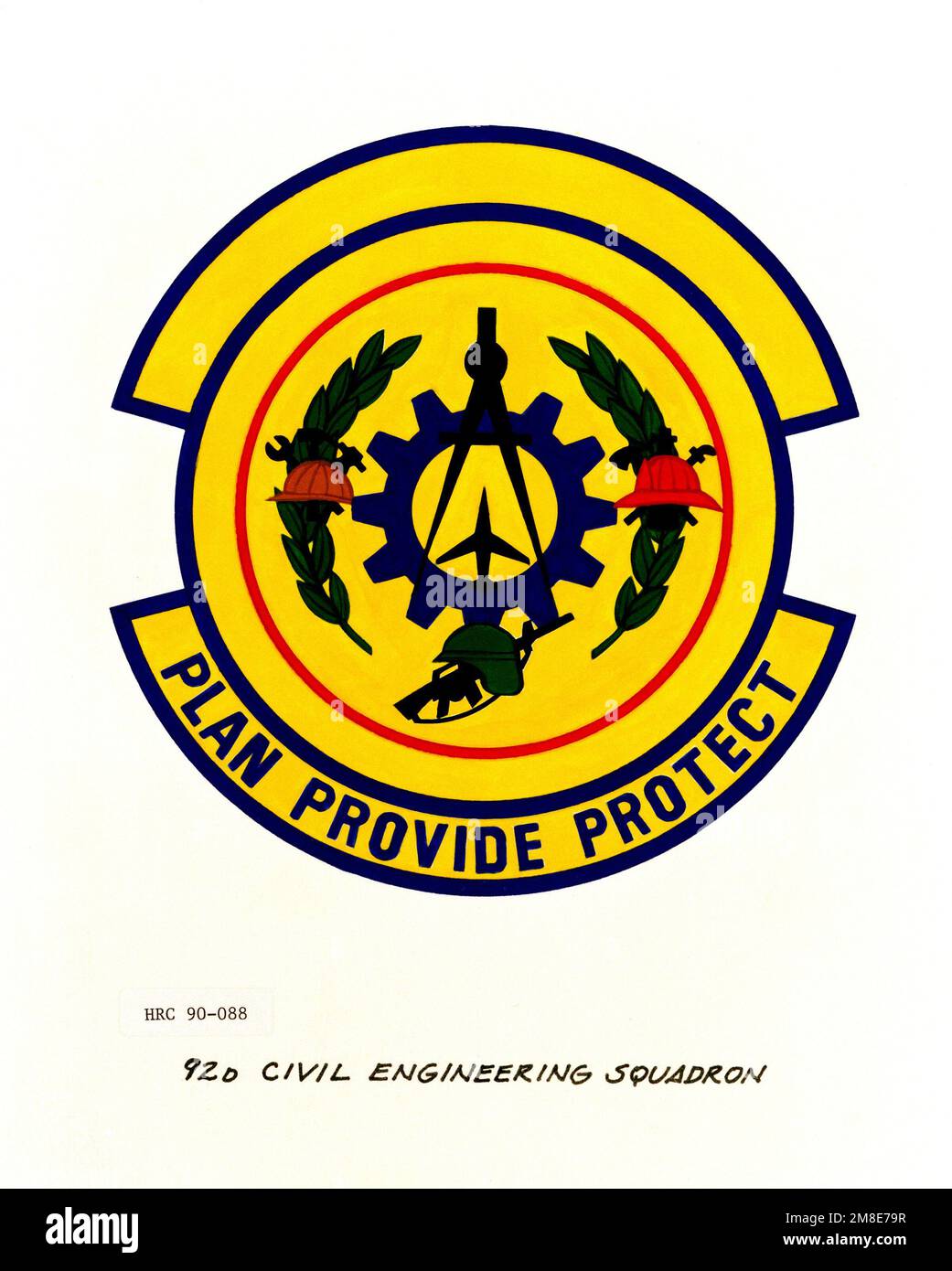 Approved insignia for: 92nd Civil Engineering Squadron. Country ...