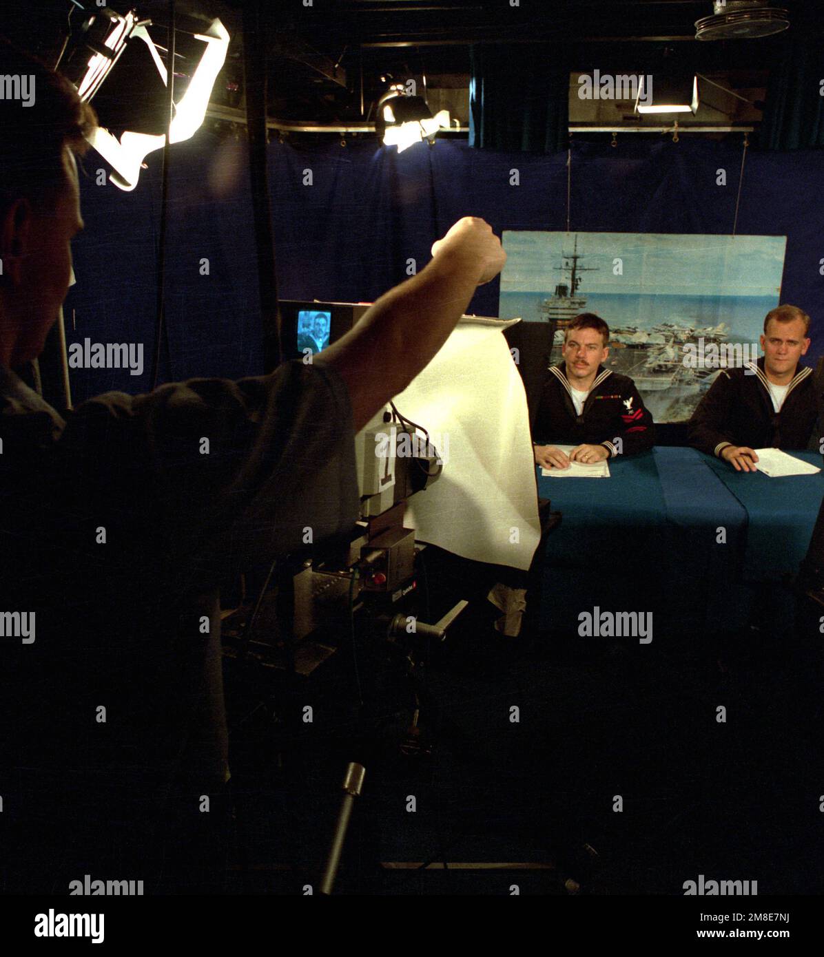 Journalist 2nd Class Ed Buczek, left, and Journalist 3rd Class Alan Day ...