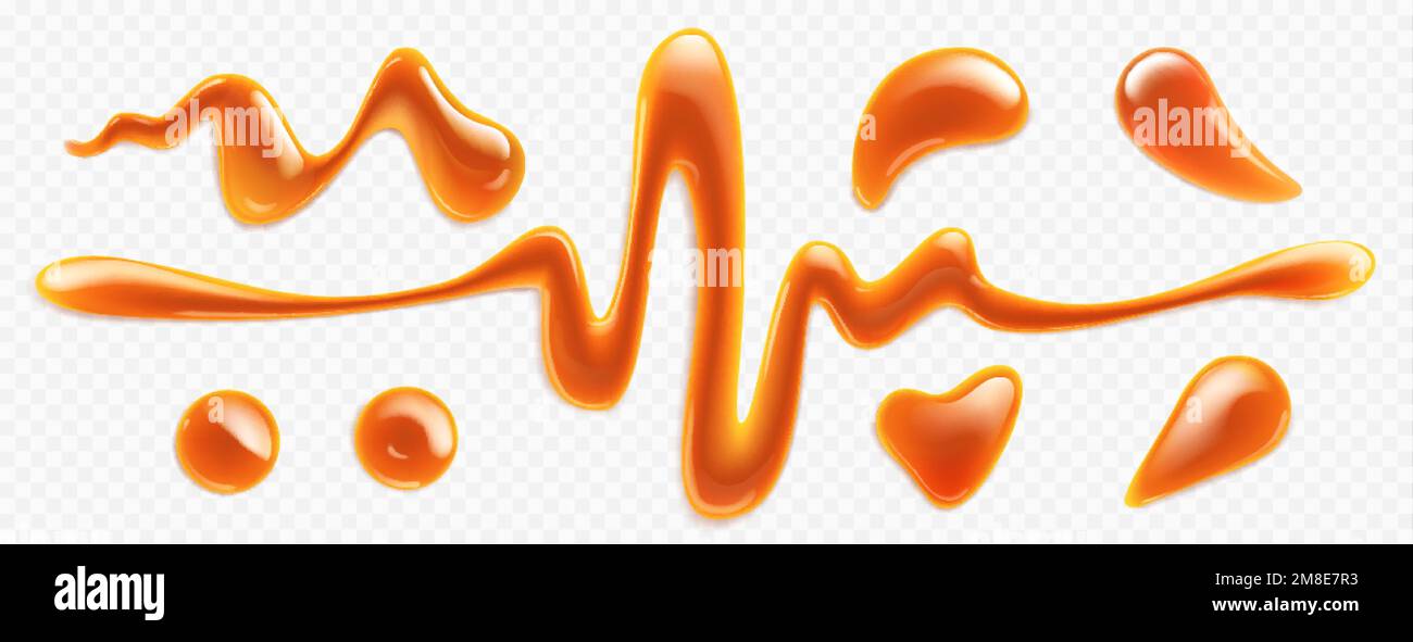 Caramel drops, melted toffee, sugar caramelization, sweet sauce drips ...