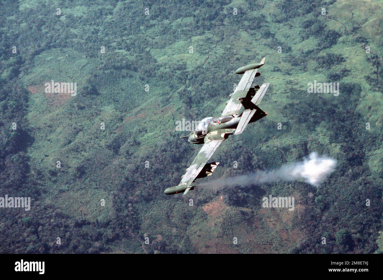 An OA-37B Dragonfly aircraft of the 24th Tactical Air Support Squadron ...