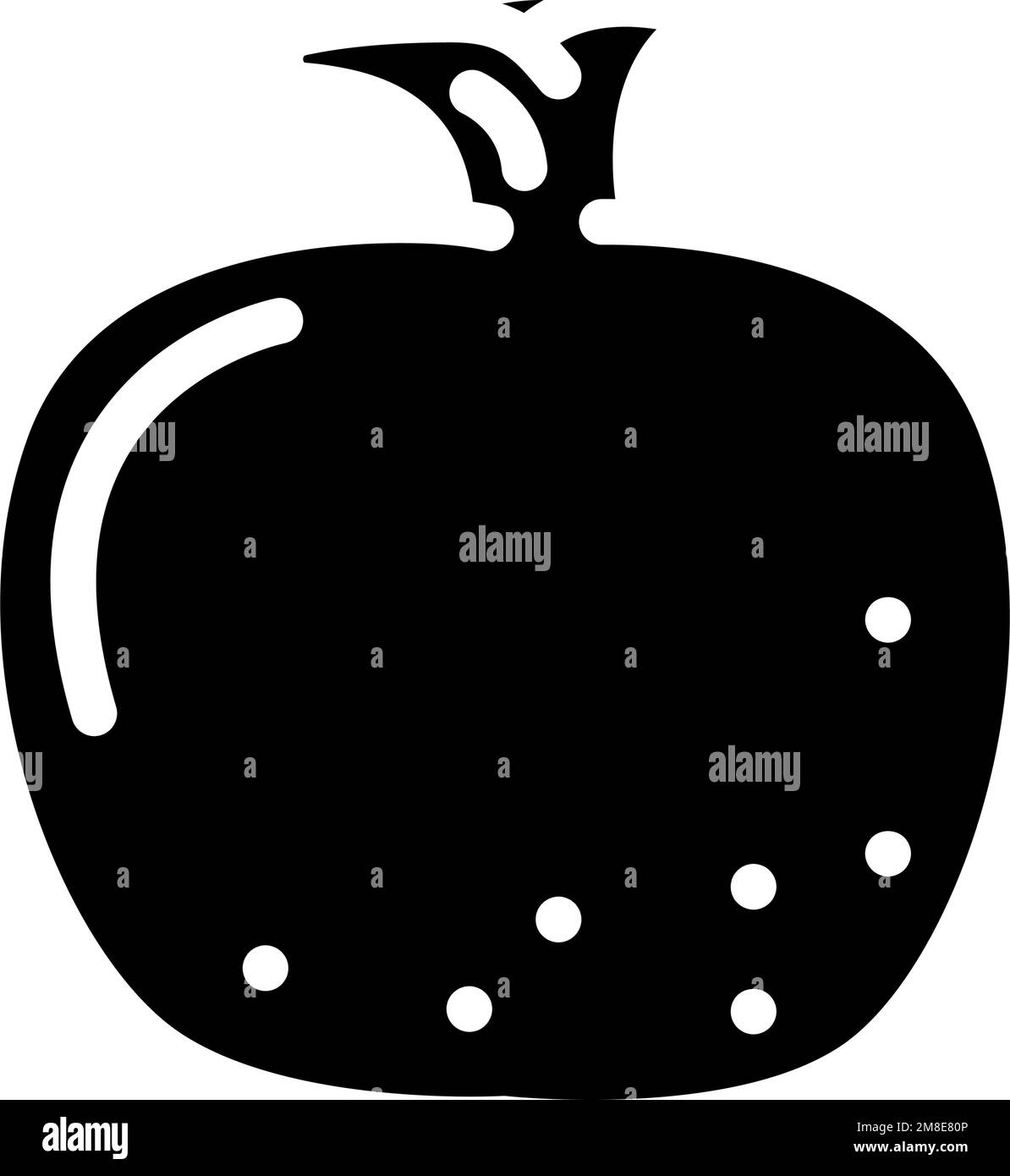 pomegranate red glyph icon vector illustration Stock Vector Image & Art ...