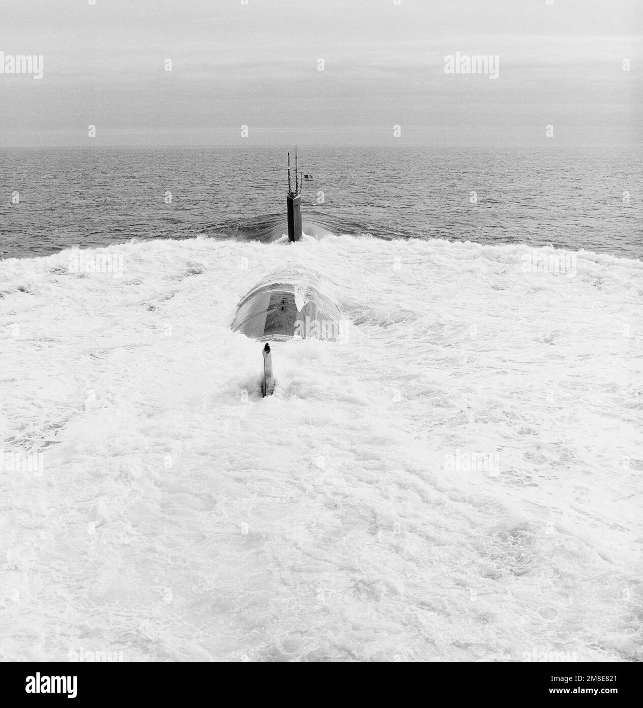 A stern view of the nuclear-powered attack submarine USS SCRANTON (SSN ...