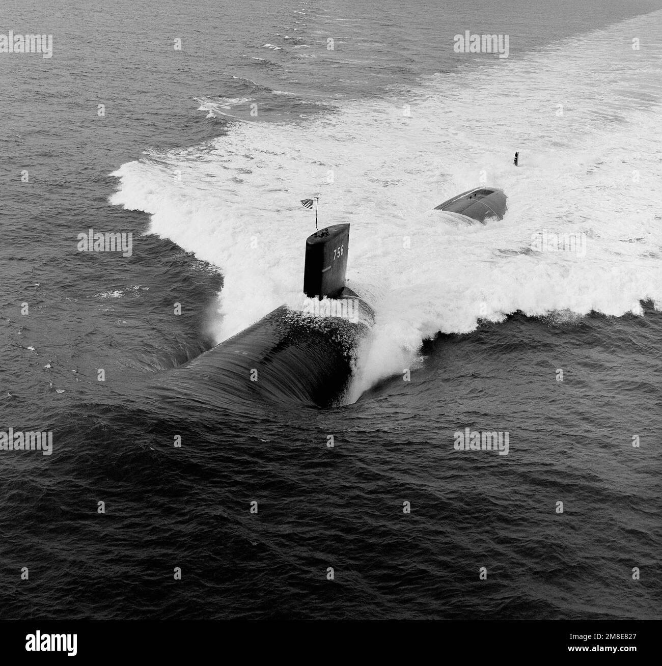 A port bow view of the nuclear-powered attack submarine USS SCRANTON ...