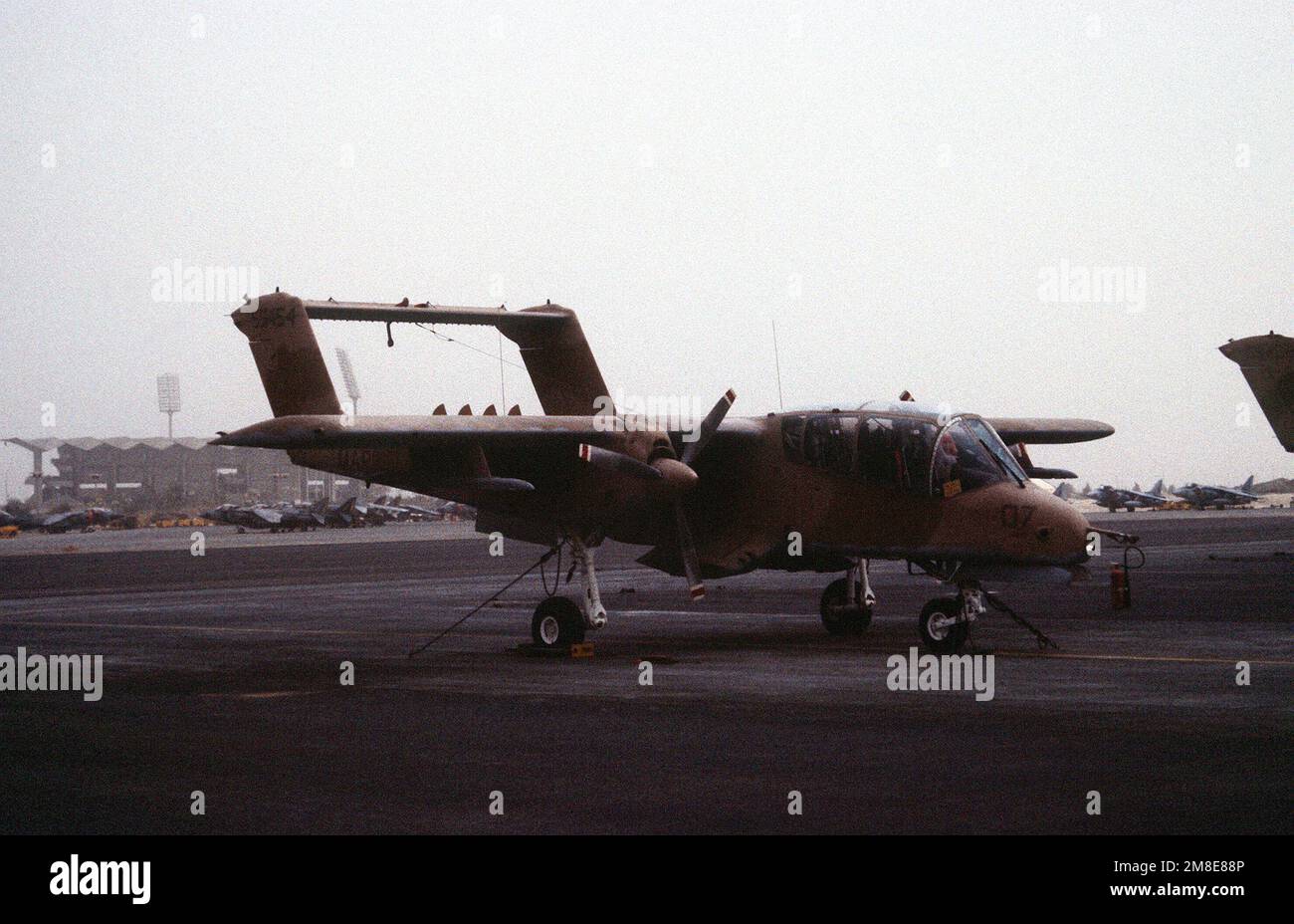 A US Marine Corps OV-10 Bronco assigned to the VM02 (Fixed-wing Marine ...