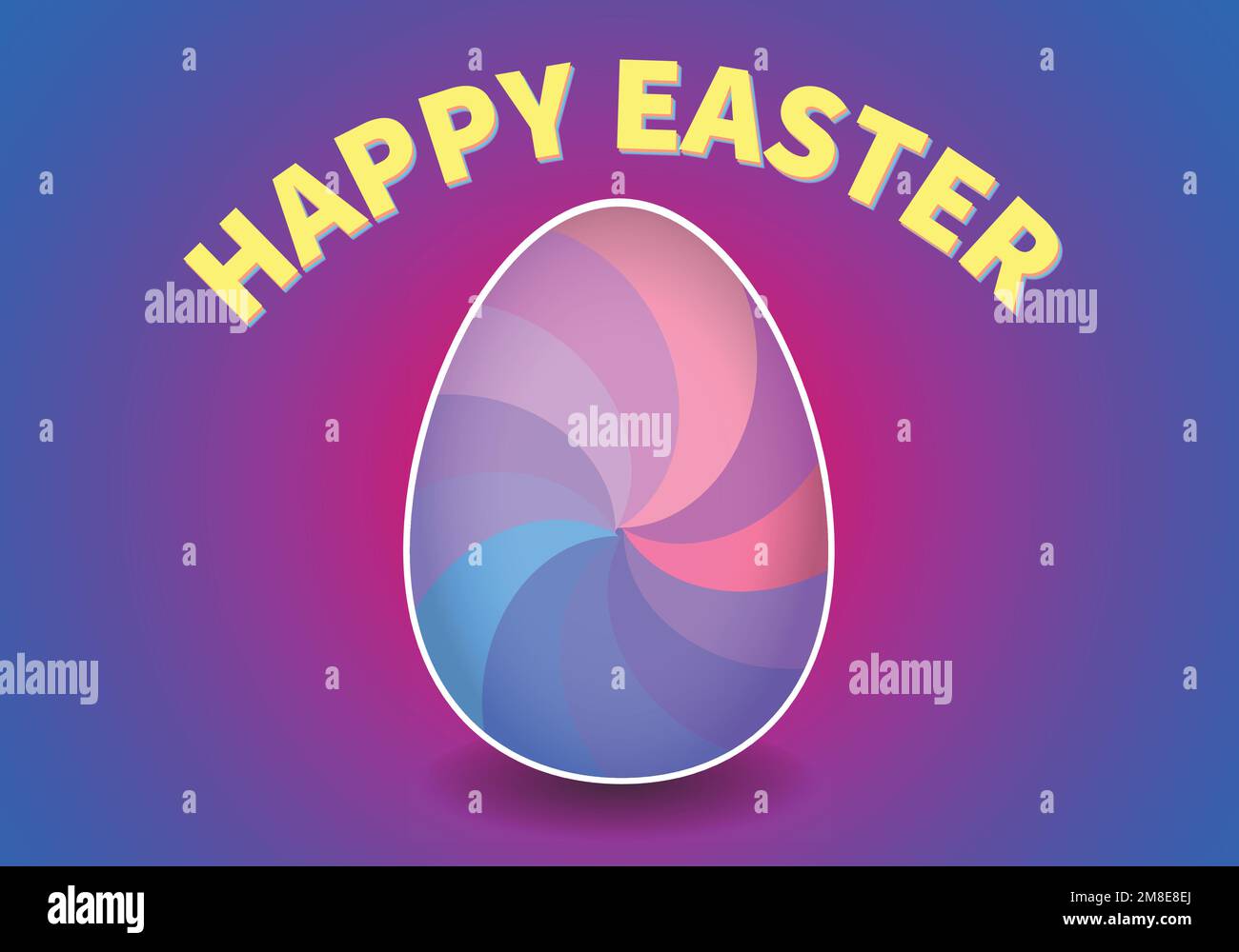 Happy Easter background with decorative Easter egg. Vector colorful ...