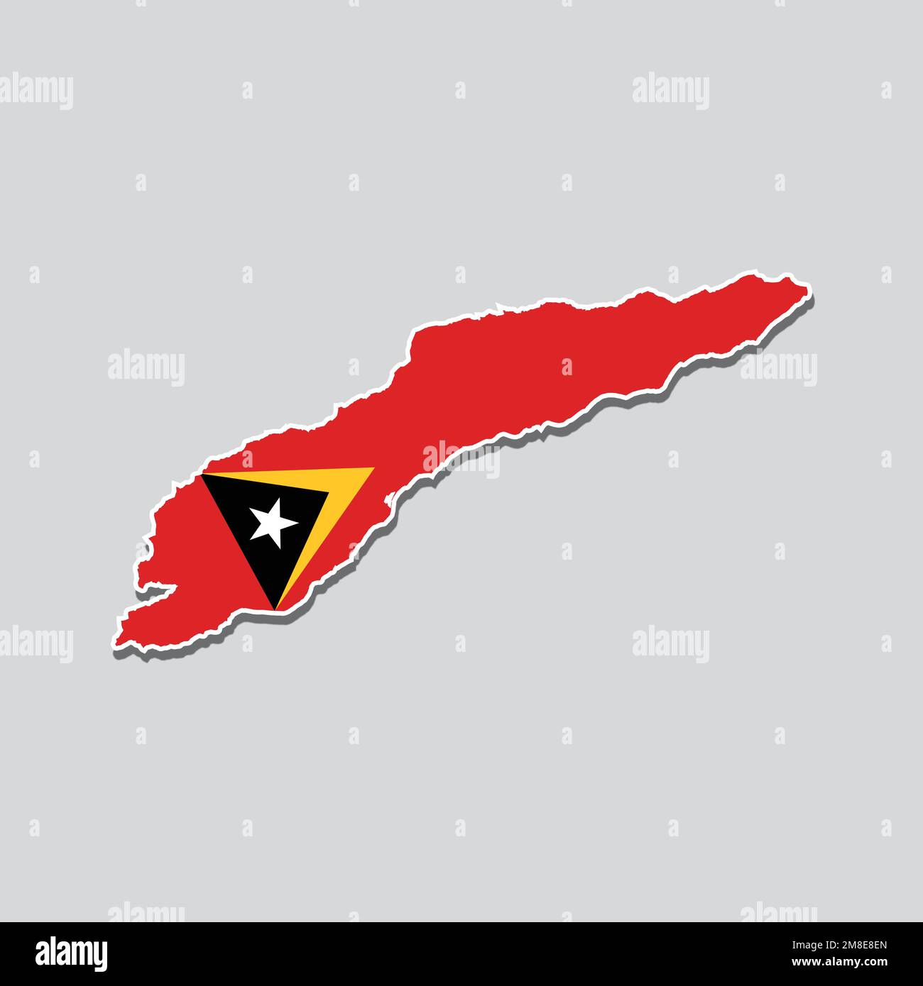 An illustration of the flag of East Timor on a East Timor map Stock Vector Image & Art - Alamy