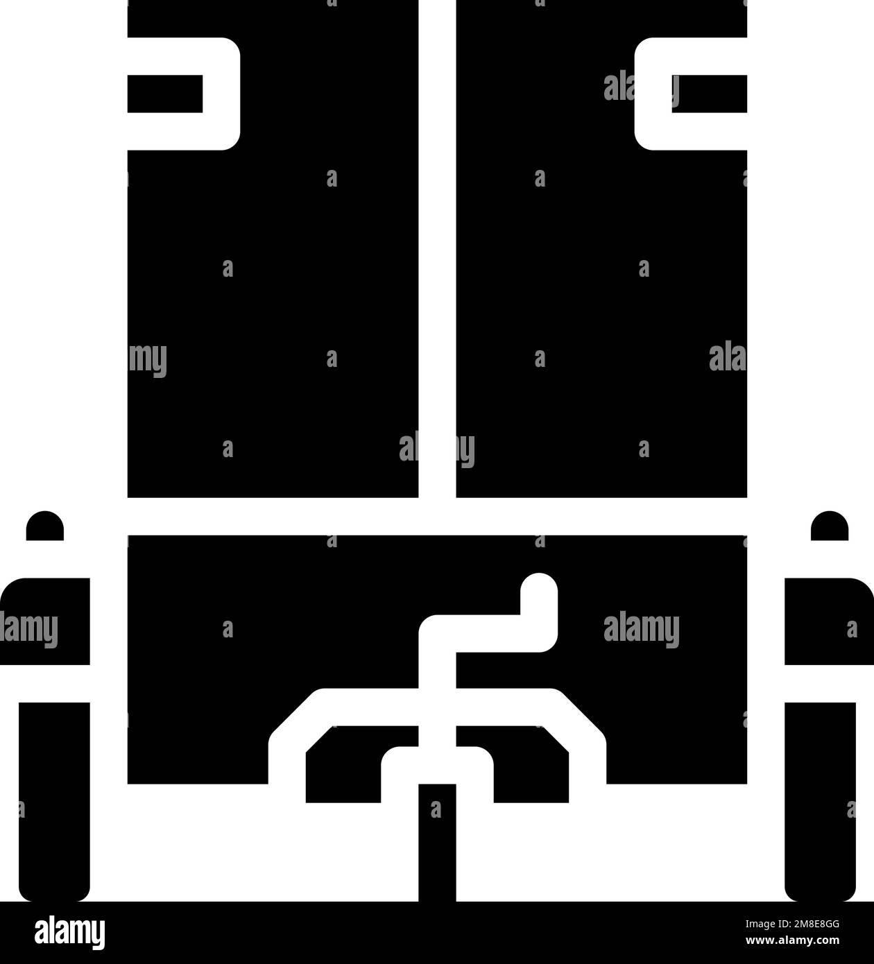 trailer transport vehicle glyph icon vector illustration Stock Vector ...