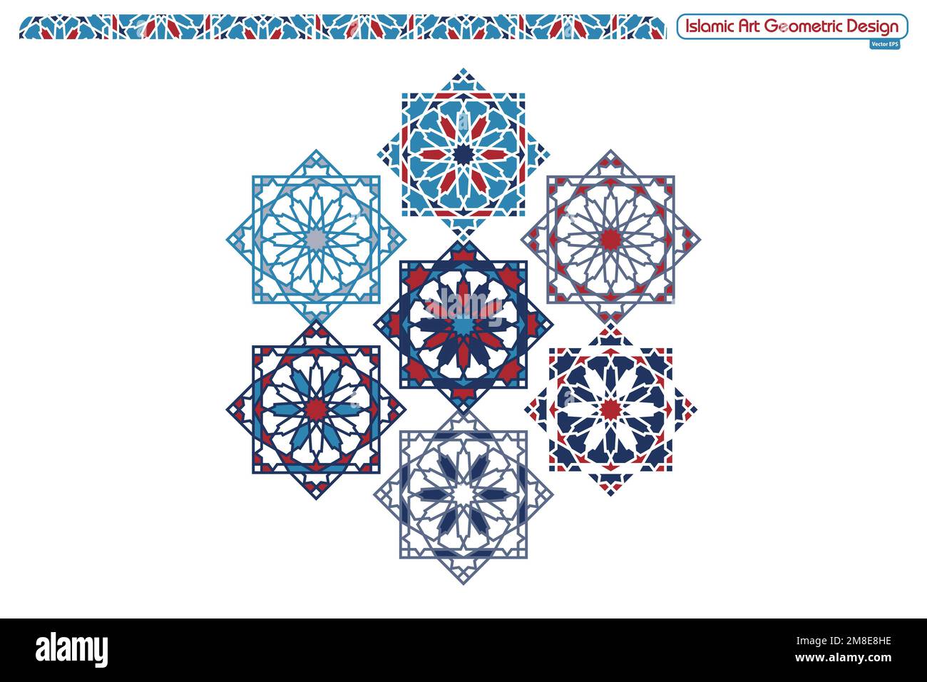 Islamic geometric decorative patterns, background collection, background islamic ornament vector ...