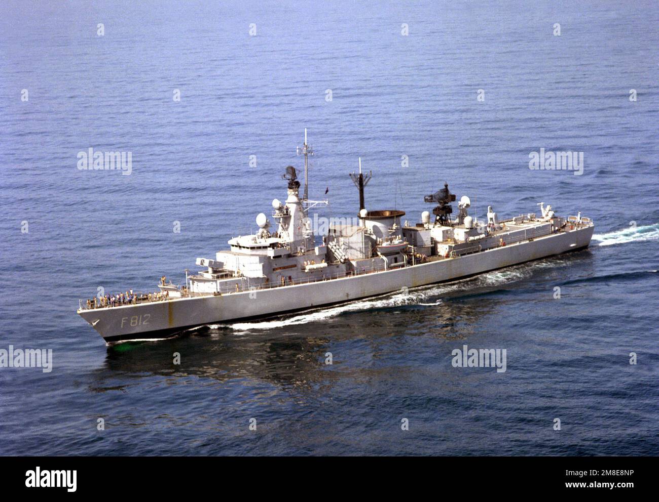 A port bow view of the Dutch frigate Hr Ms Jacob Van Heemskerck (F-812 ...