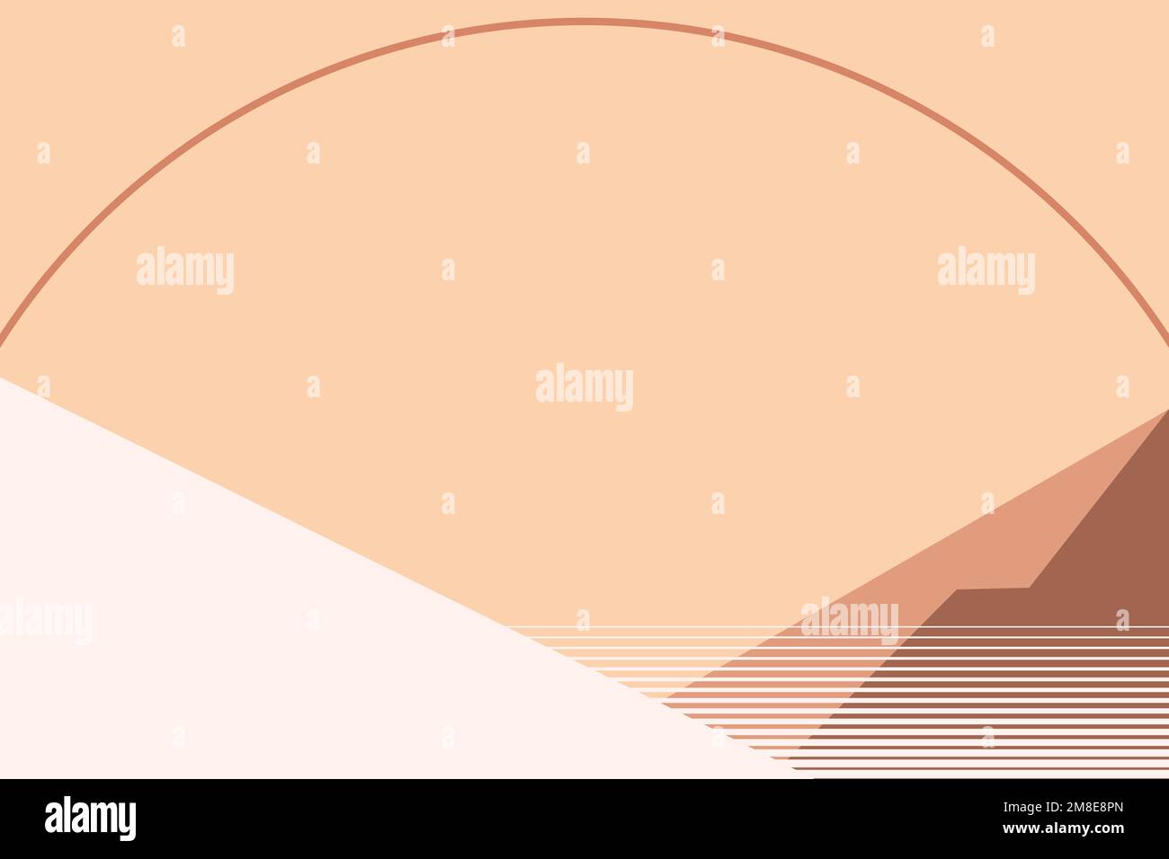 Sunset geometric mountain background vector Stock Vector Image & Art ...