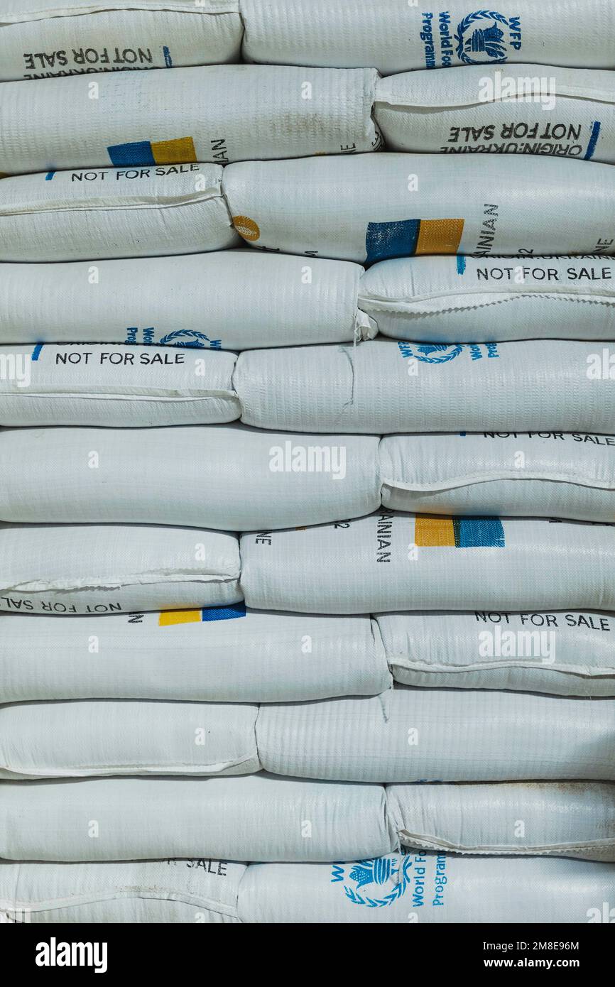 World Food Program (WFP) grain warehouse in Adama, 01/12/2023 Stock ...