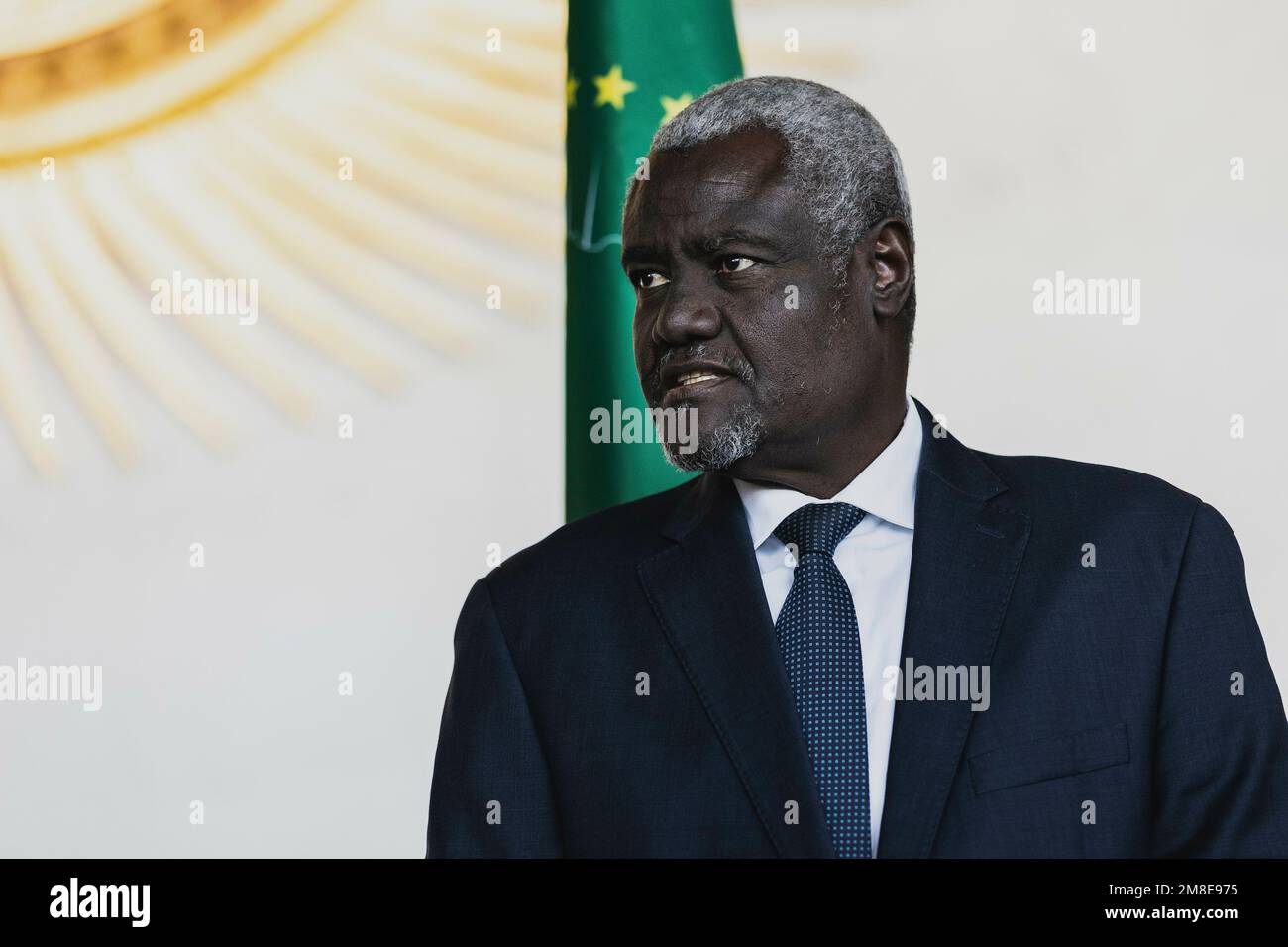 Addis Ababa, Ethiopia . 13th Jan, 2023. Moussa Faki Mahamat, Chair of ...