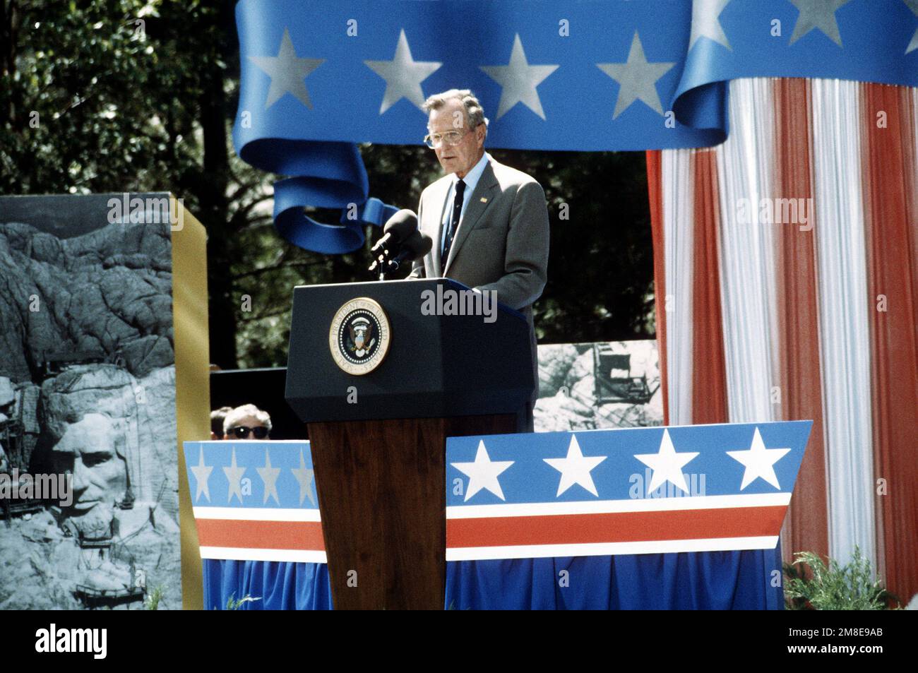 President George Bush speaks during the 50th anniversary of the ...