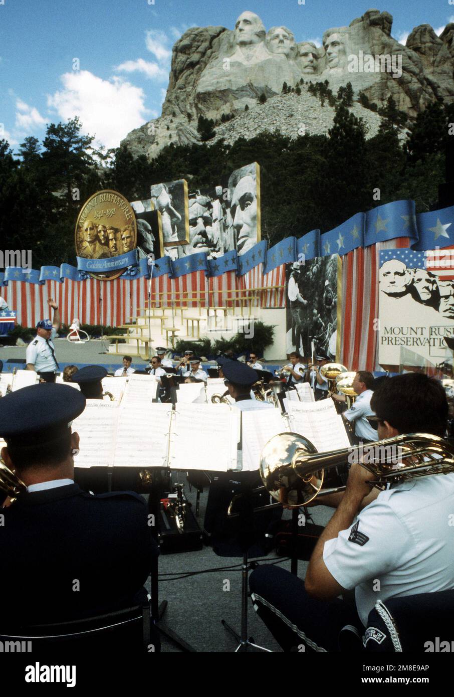 The Air Force Band plays at the 50th anniversary of the dedication of ...
