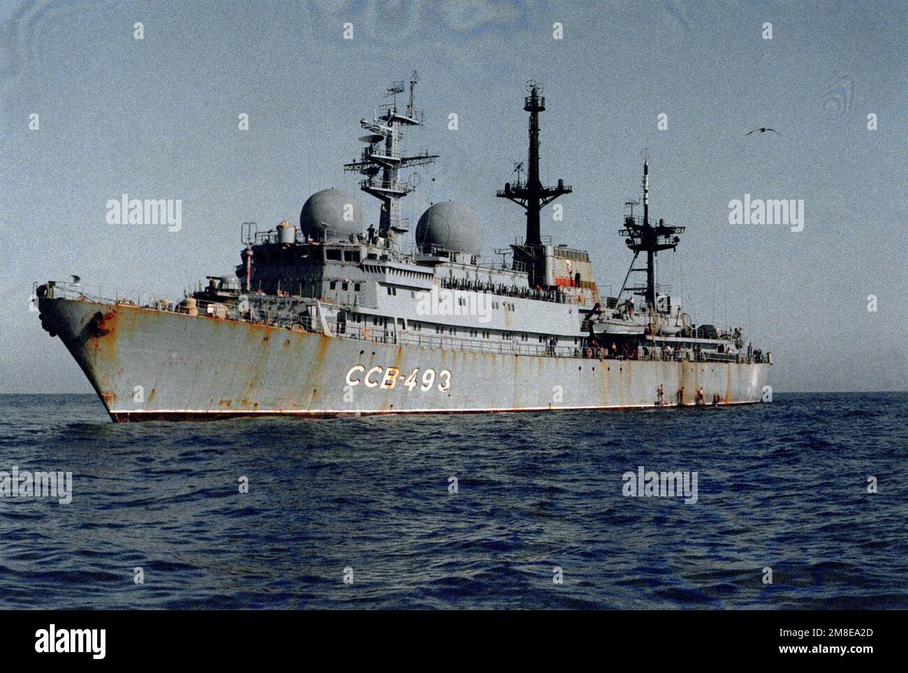 A port bow view of the SOVIET BAL'ZAM class intelligence collector (AGI ...