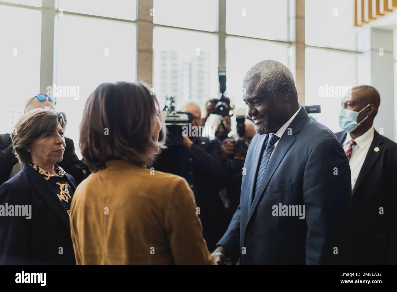 Addis Ababa, Ethiopia . 13th Jan, 2023. (L-R) Catherine Colonna, French ...