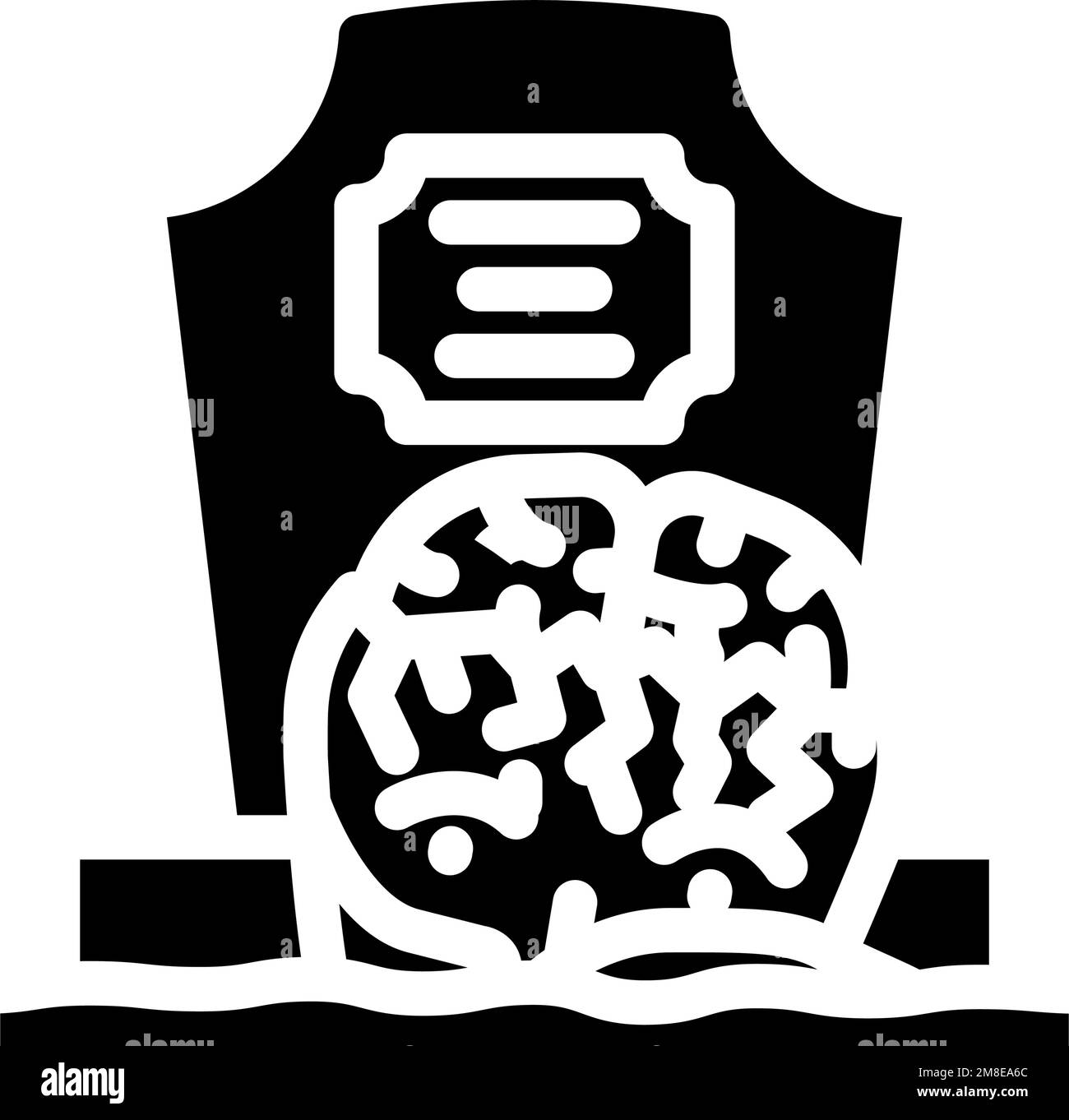 Zombie horror glyph icon Black and White Stock Photos & Images - Alamy