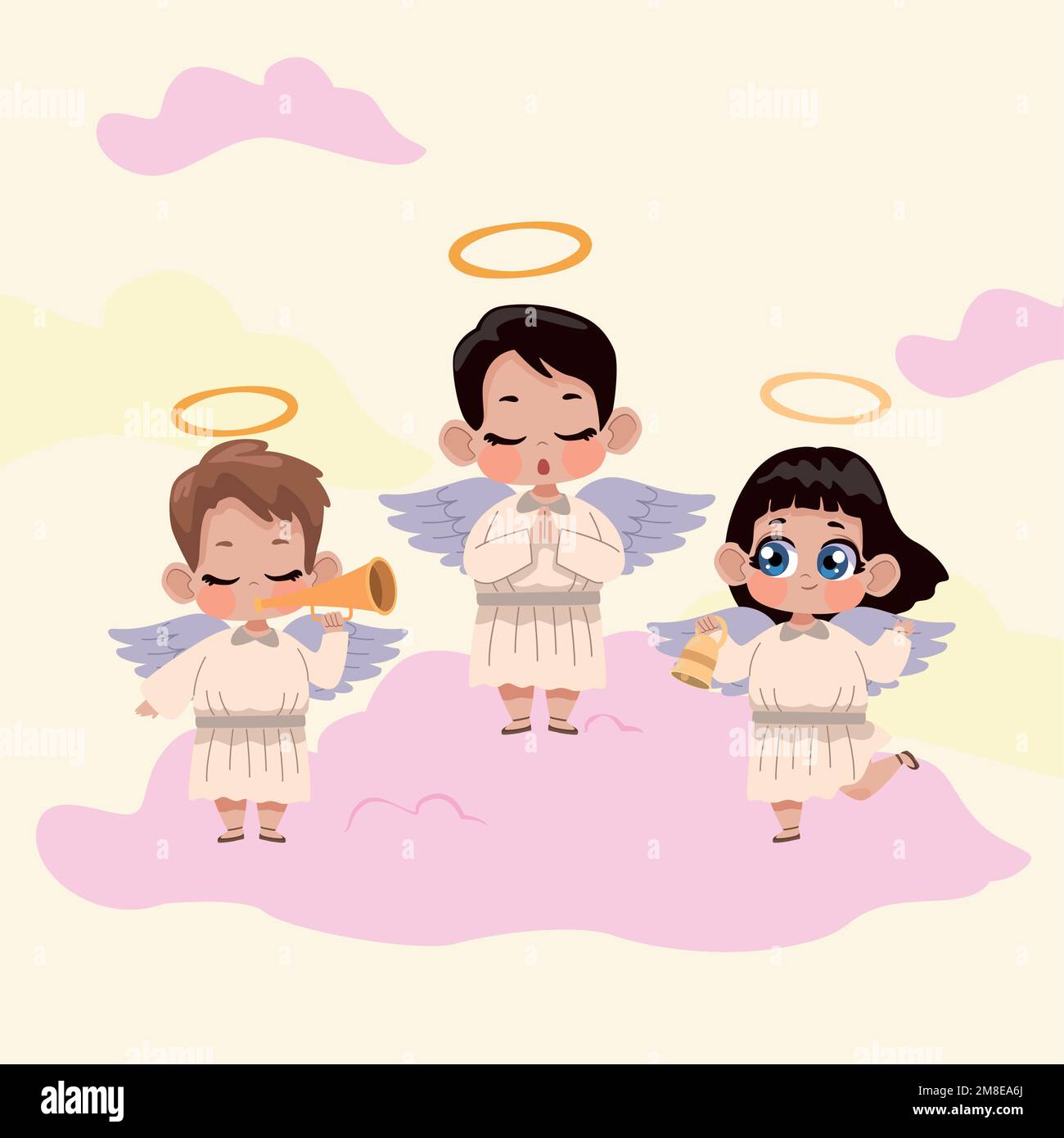 Three angels Stock Vector Images - Alamy