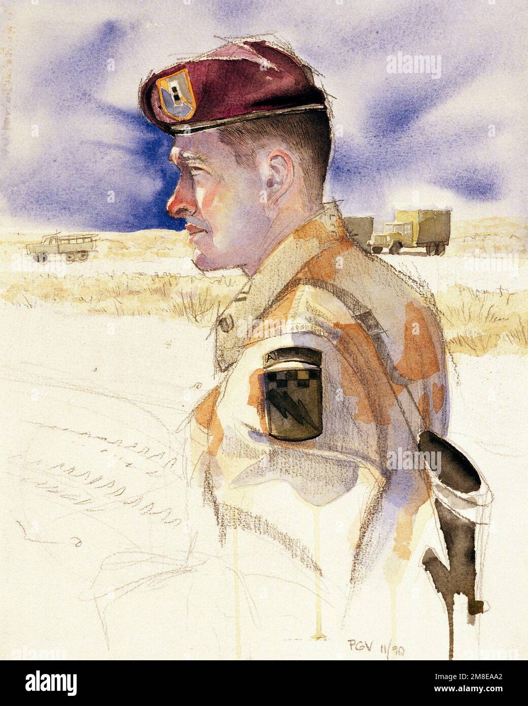 Artwork: "CW2 Reese". Artist: Peter G. Varisano. Catalog Number: 1.39. ...