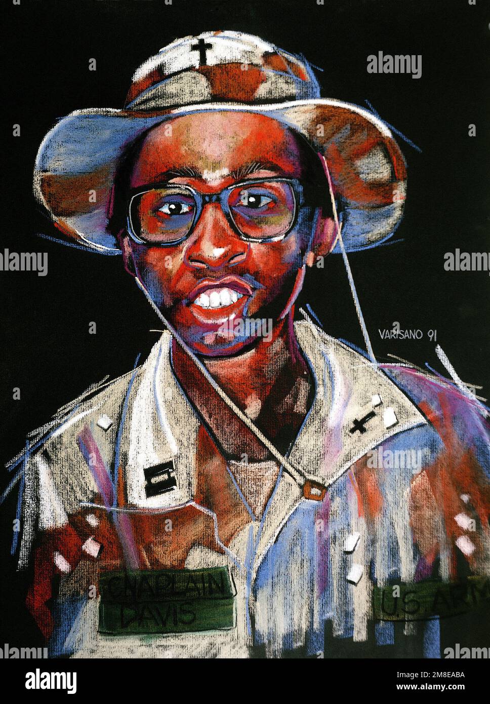 Artwork: "Chaplain Davis". Artist: Peter G. Varisano. Catalog Number: 1 ...