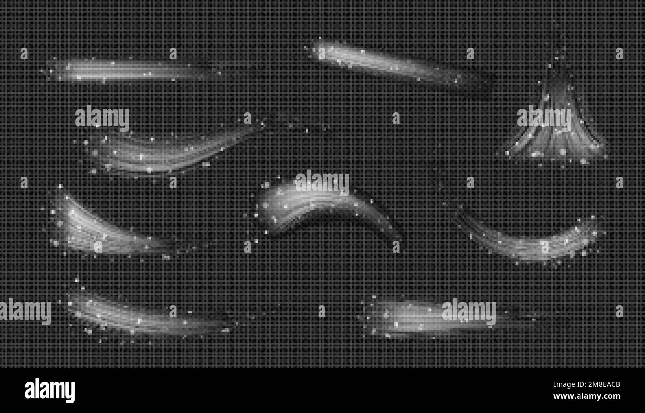 Air flow, wind blowing effect, fresh cold trails with snowflakes. Clean ...