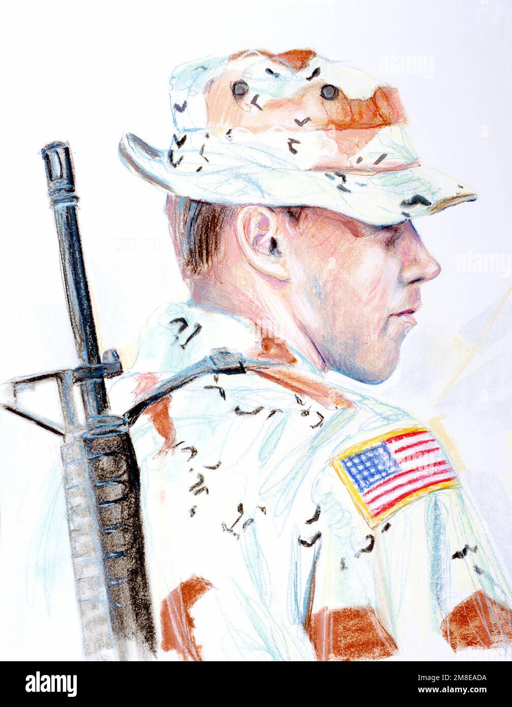 Artwork: "Soldier With America Patch". Artist: Sieger Hartgers. Catalog ...