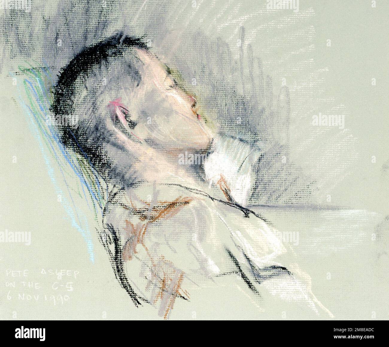 Artwork: "Pete Asleep on the C-5". Artist: Sieger Hartgers. Catalog ...