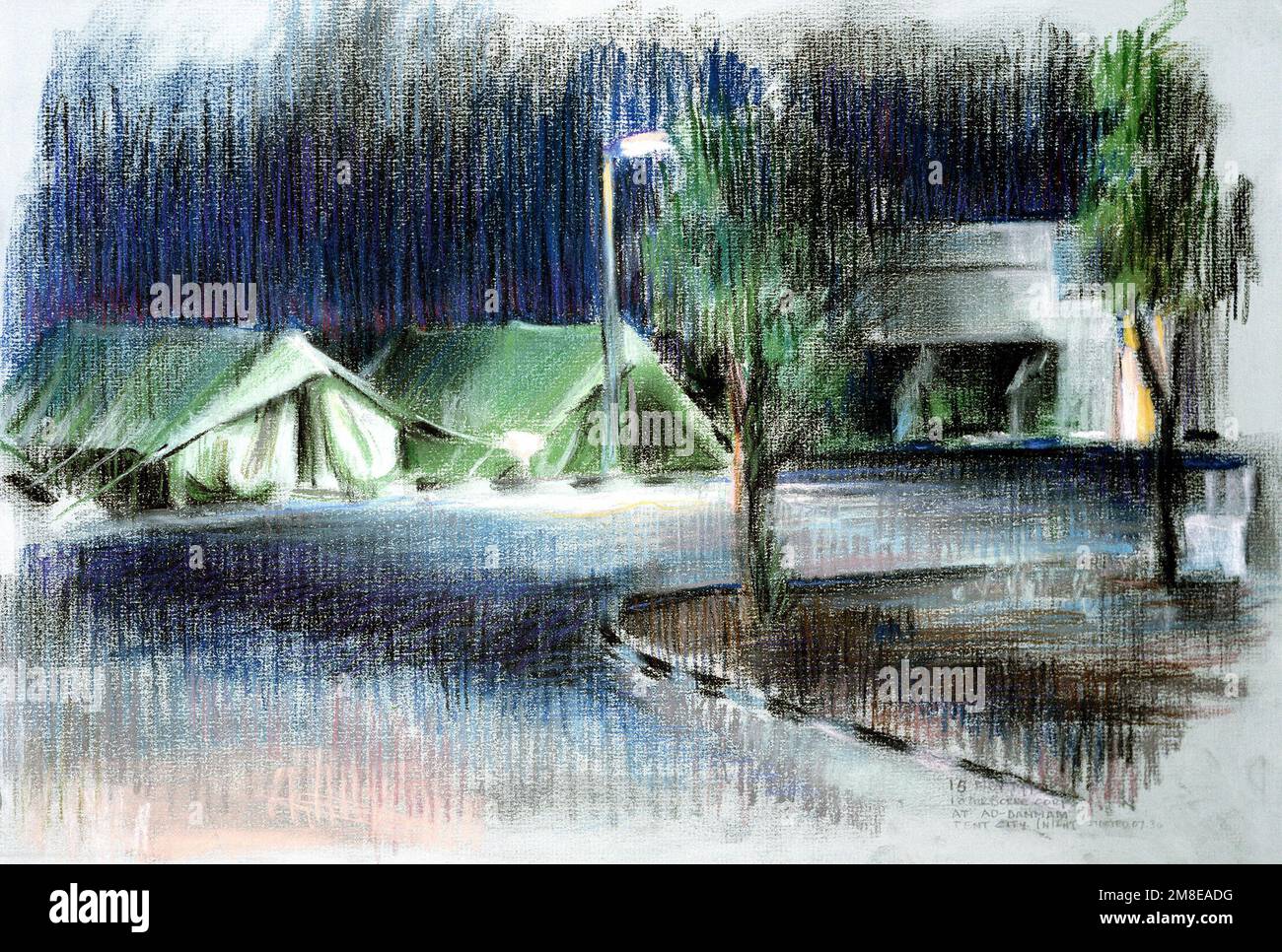 Artwork: "Tent City Night Started at 7:30". Artist: Sieger Hartgers ...