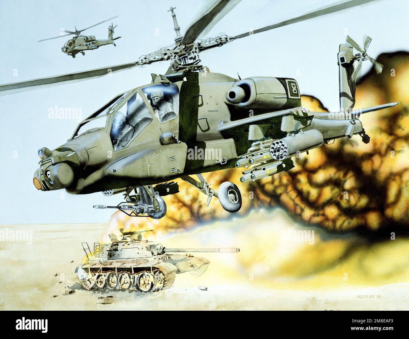 Artwork: "The Attack". Artist: Mario Acevedo. Catalog Number: 8.2.91 ...