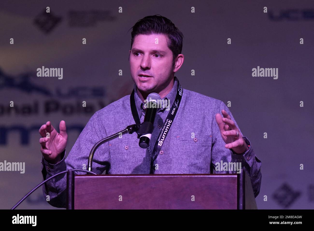 Chris Chappell speaks during the opening session of the UCS Spirit Pole ...
