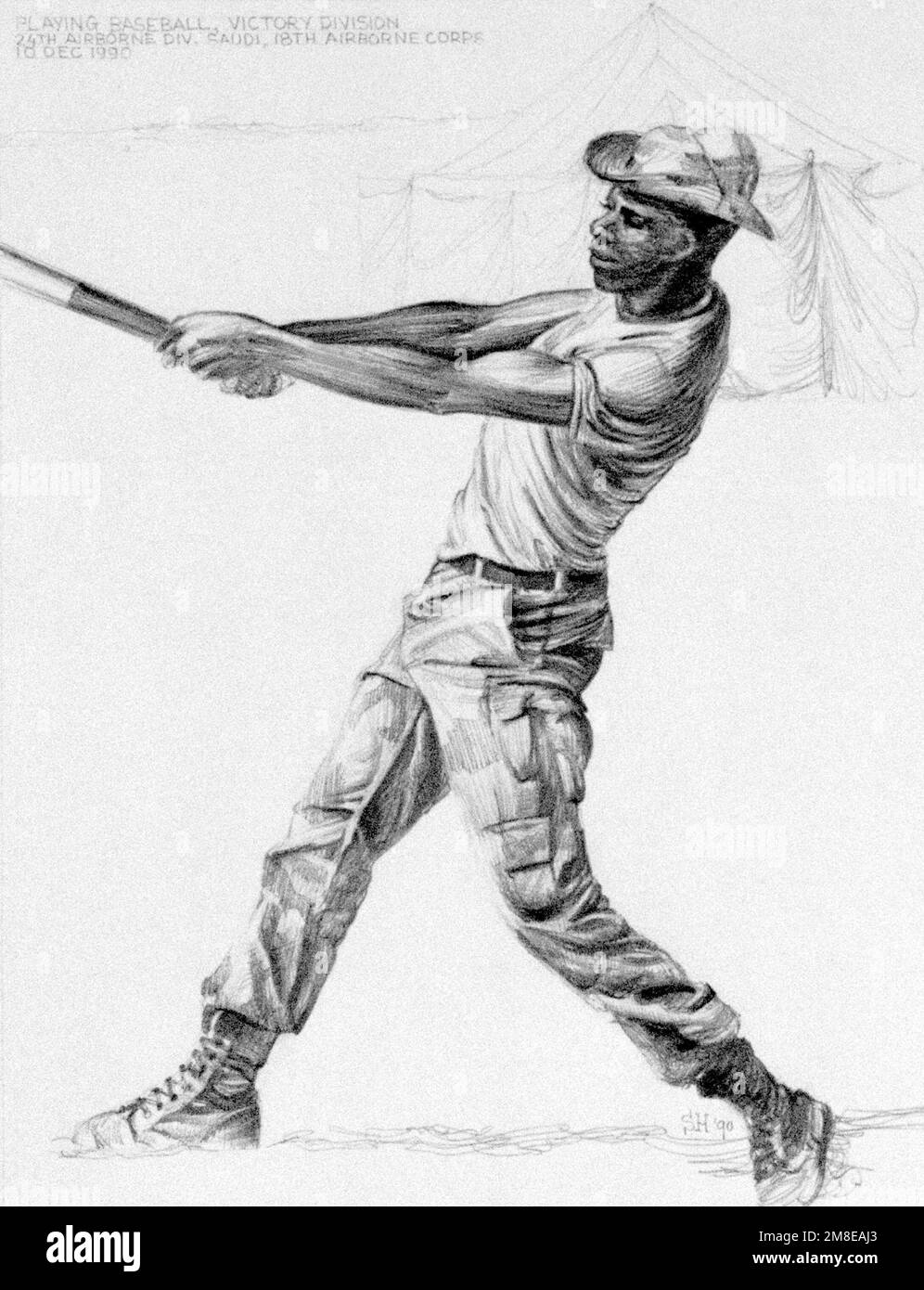 Artwork: "Soldier Playing Baseball". Artist: Sieger Hartgers. Catalog ...
