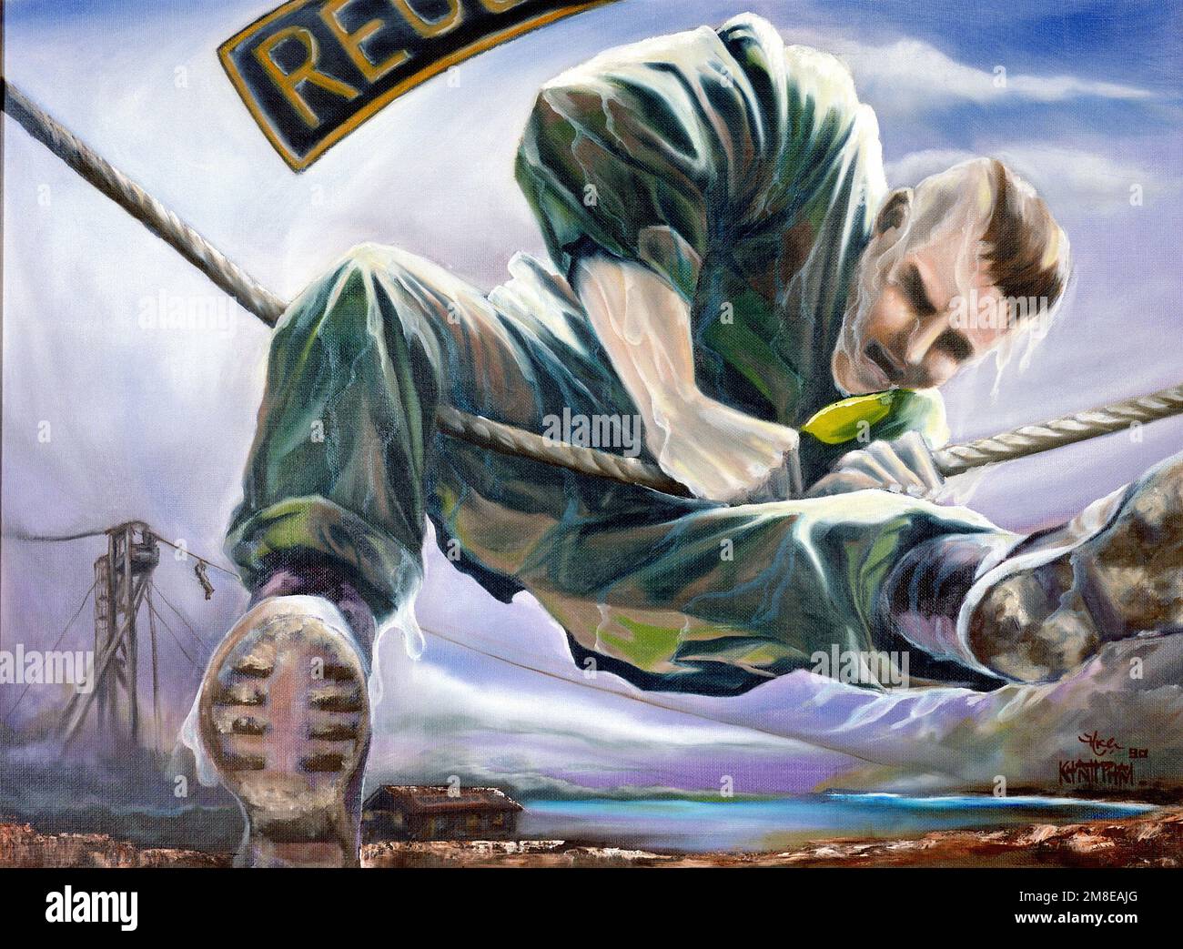 Artwork: "Courage" Artist: Khann Pham Catalog Number: 12.2.90 U.S. Army Art Collection. Country ...