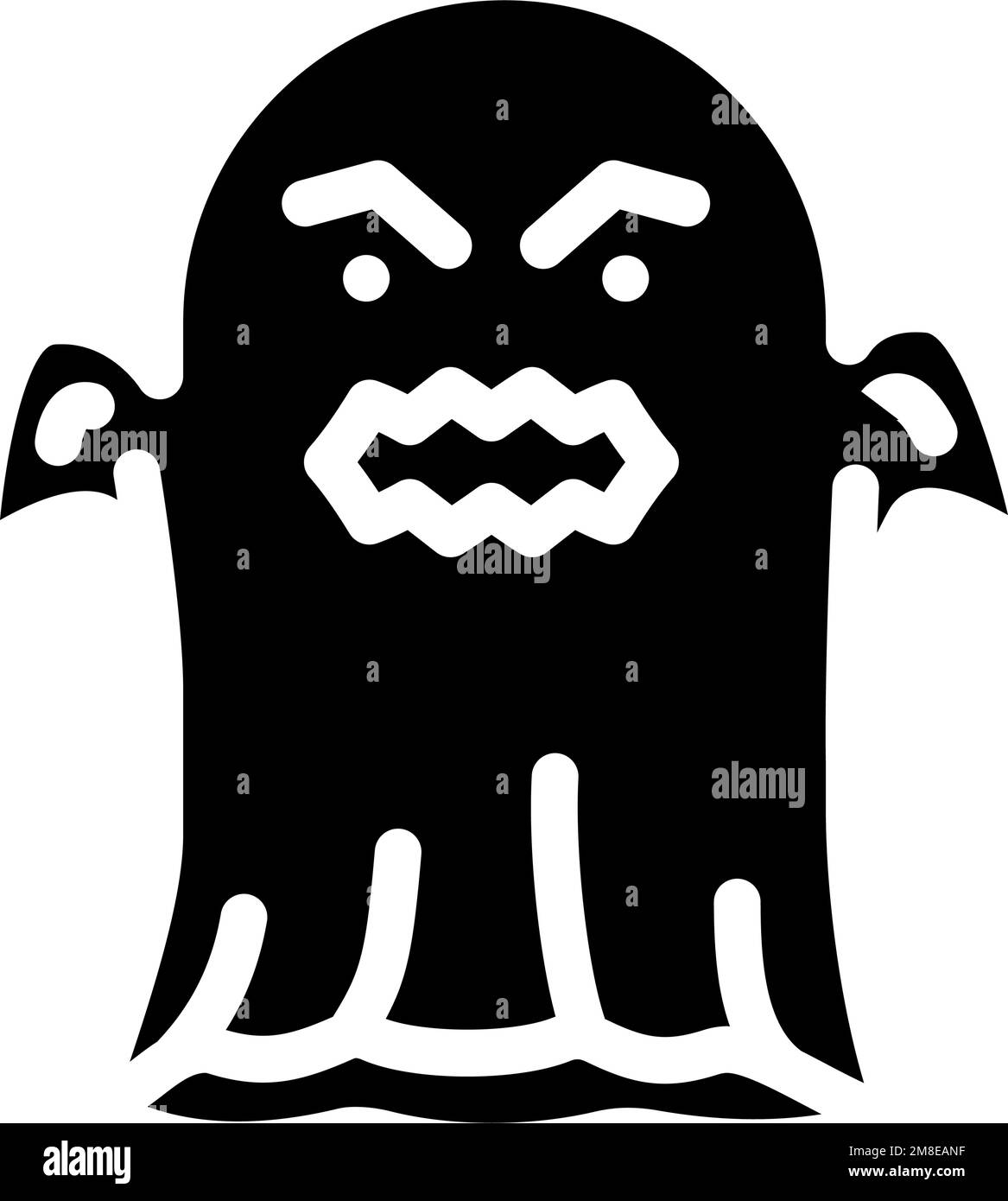 fear ghost glyph icon vector illustration Stock Vector Image & Art - Alamy